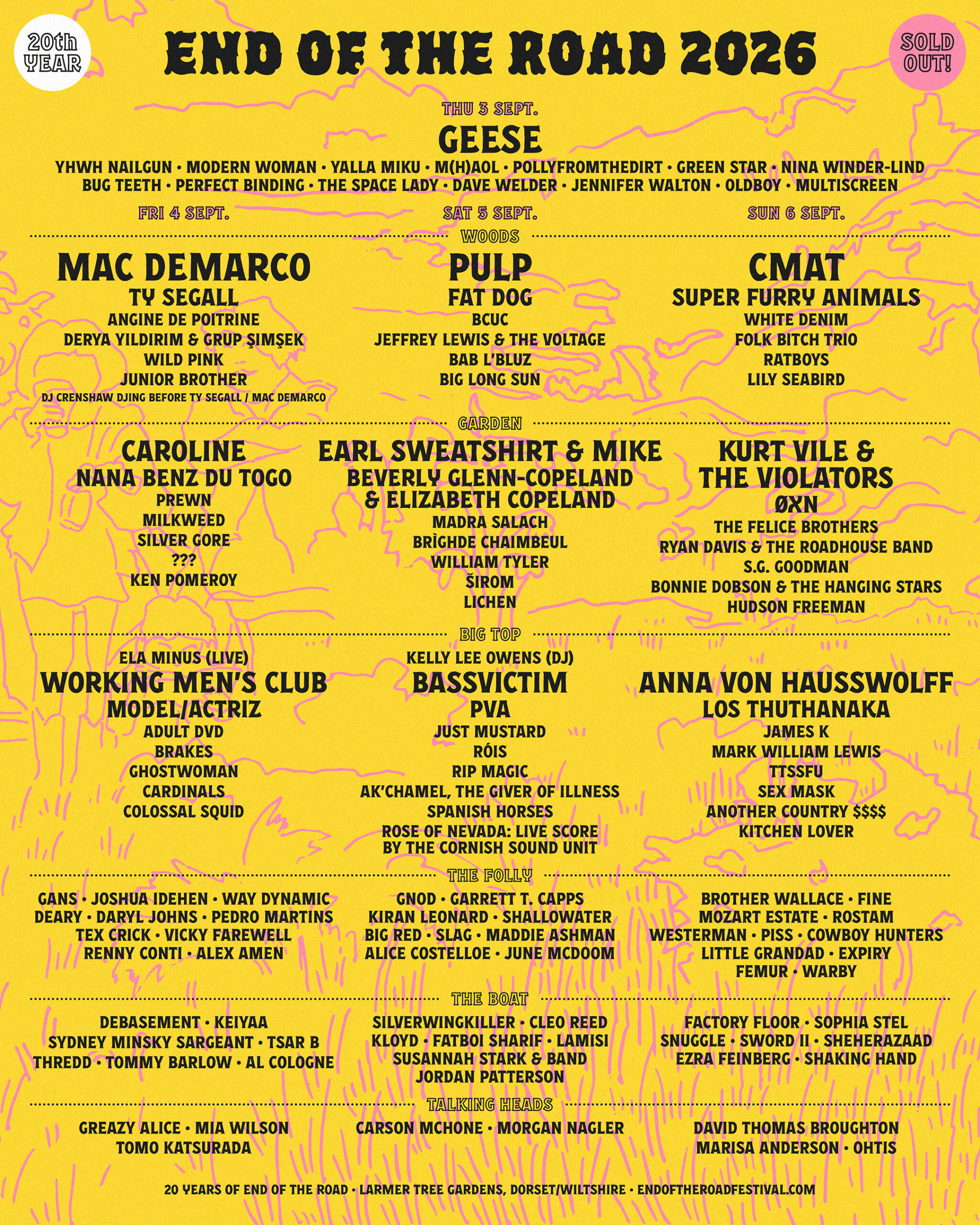 End Of The Road reveals full line-up and day splits for 2026 festival ...